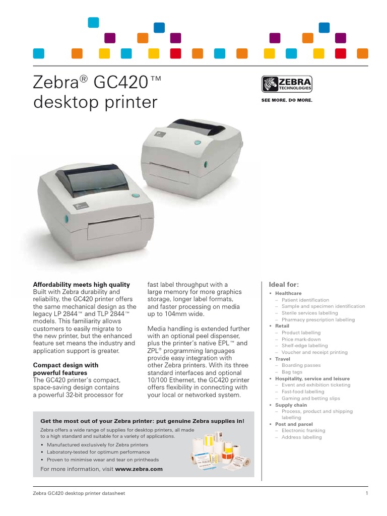 Máy in mã vạch Để Bàn GC420D | PDF | Universal Product Code | Printer (Computing)