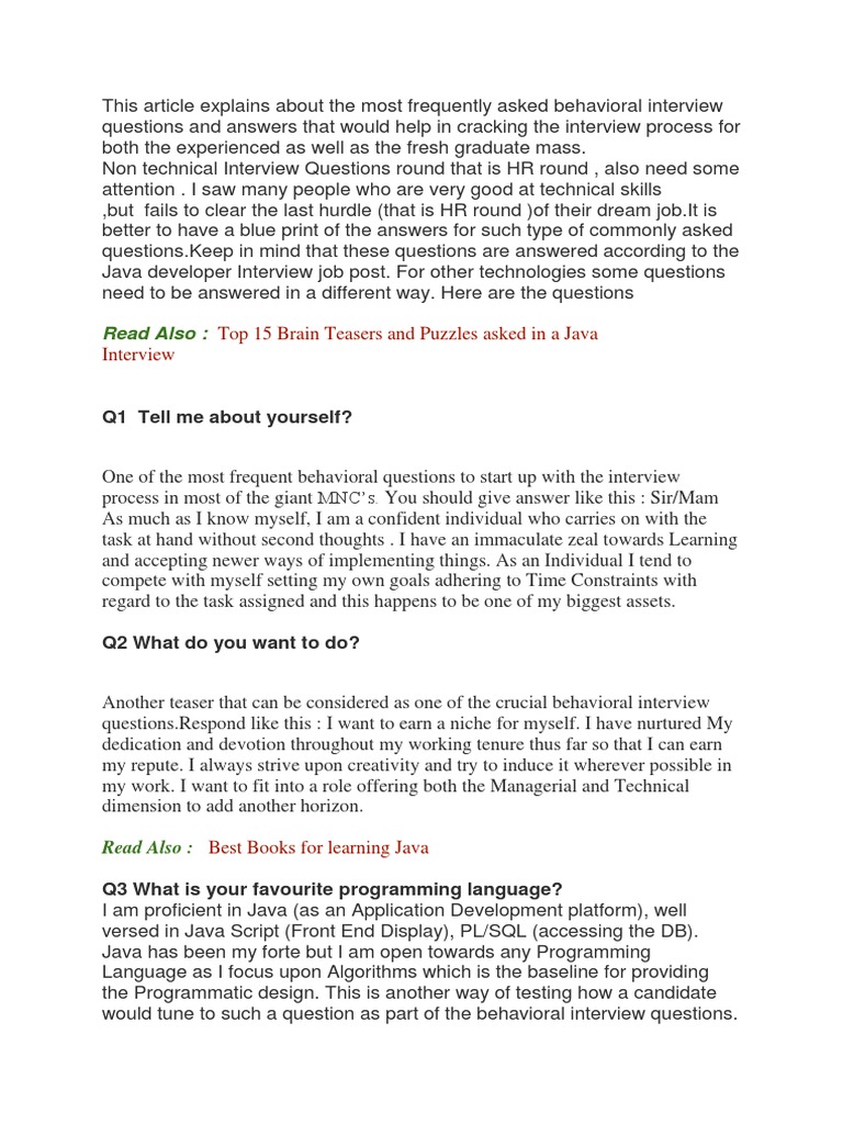 Read Also:: Top 15 Brain Teasers and Puzzles Asked in A Java Interview ...