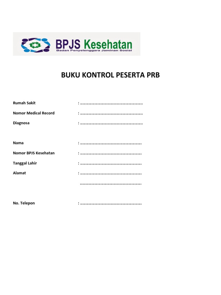 Buku Kontrol Peserta PRB | PDF