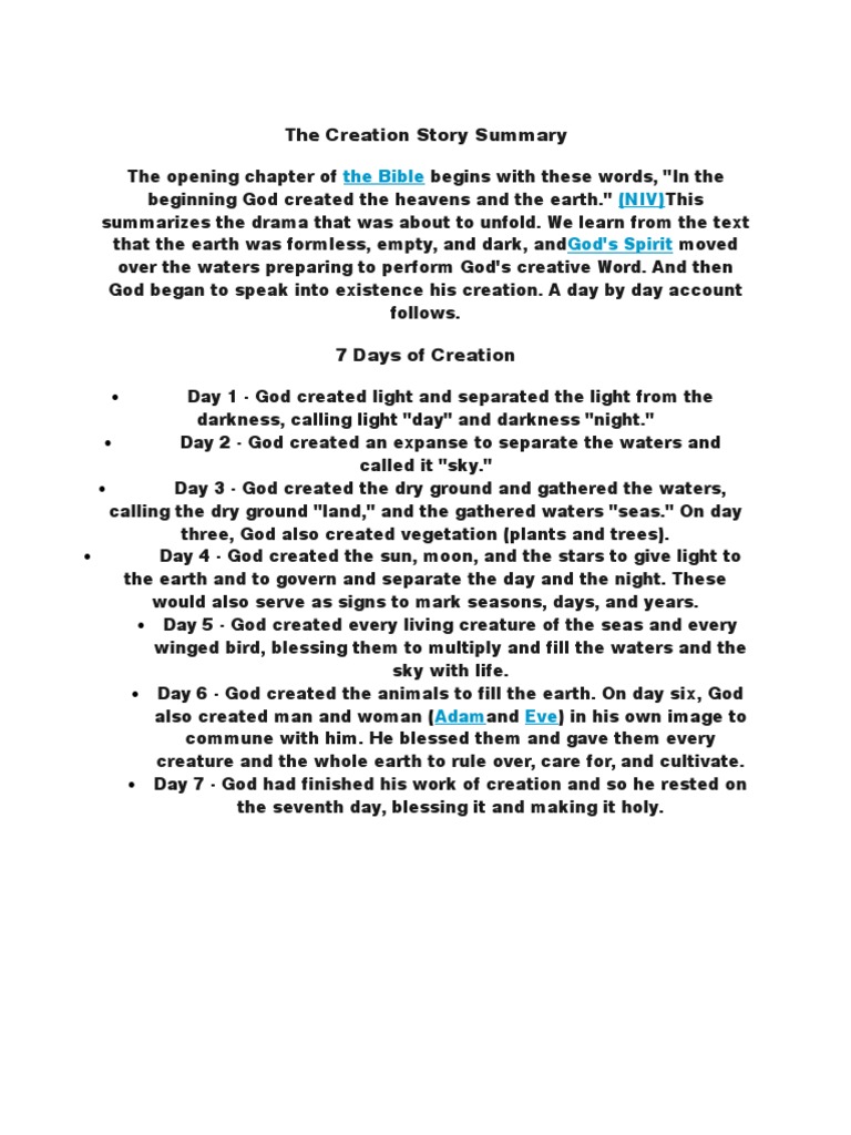 Light And Darkness Creation Story