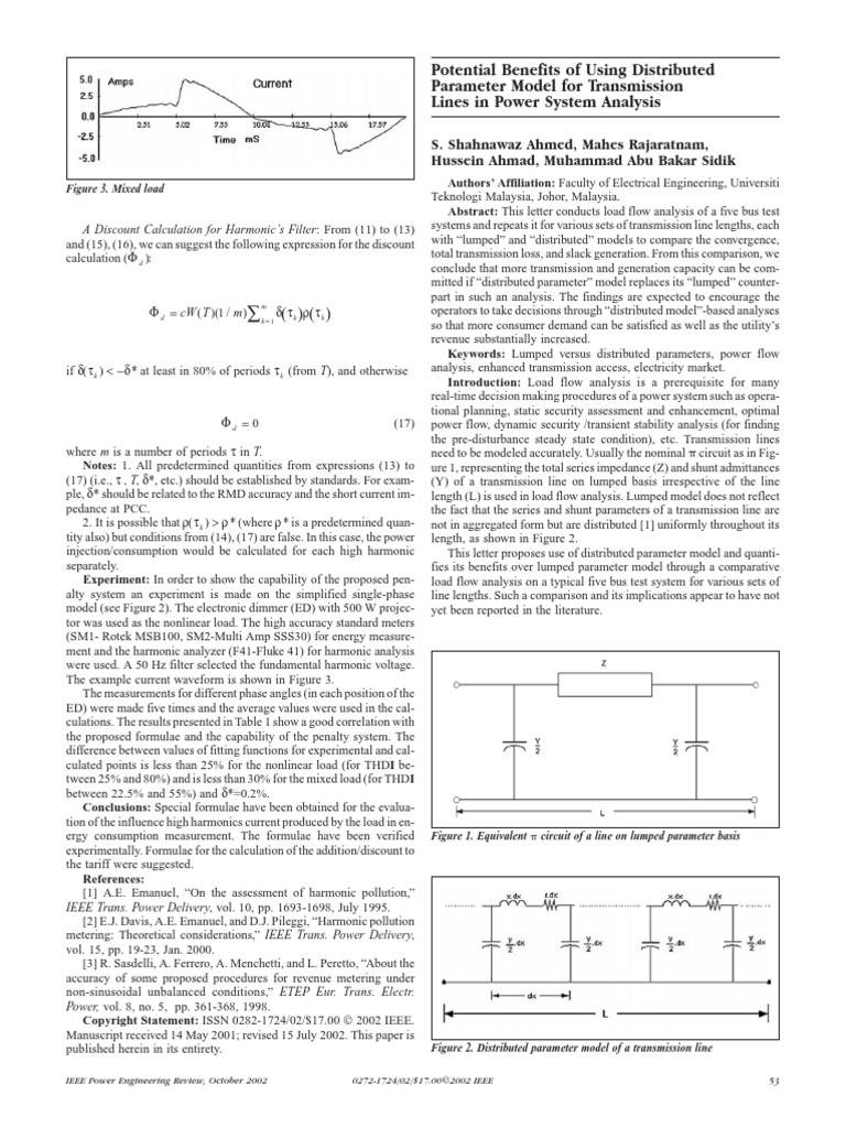 Potential Benefits of Using Distributed Parameter Model For ...