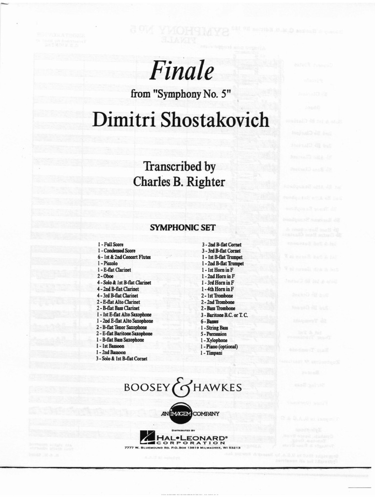 Fifth Symphony Concert Band PDF | PDF