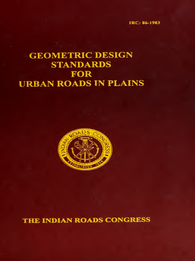 Latest IRC 86-1983 | PDF | Lane | Traffic