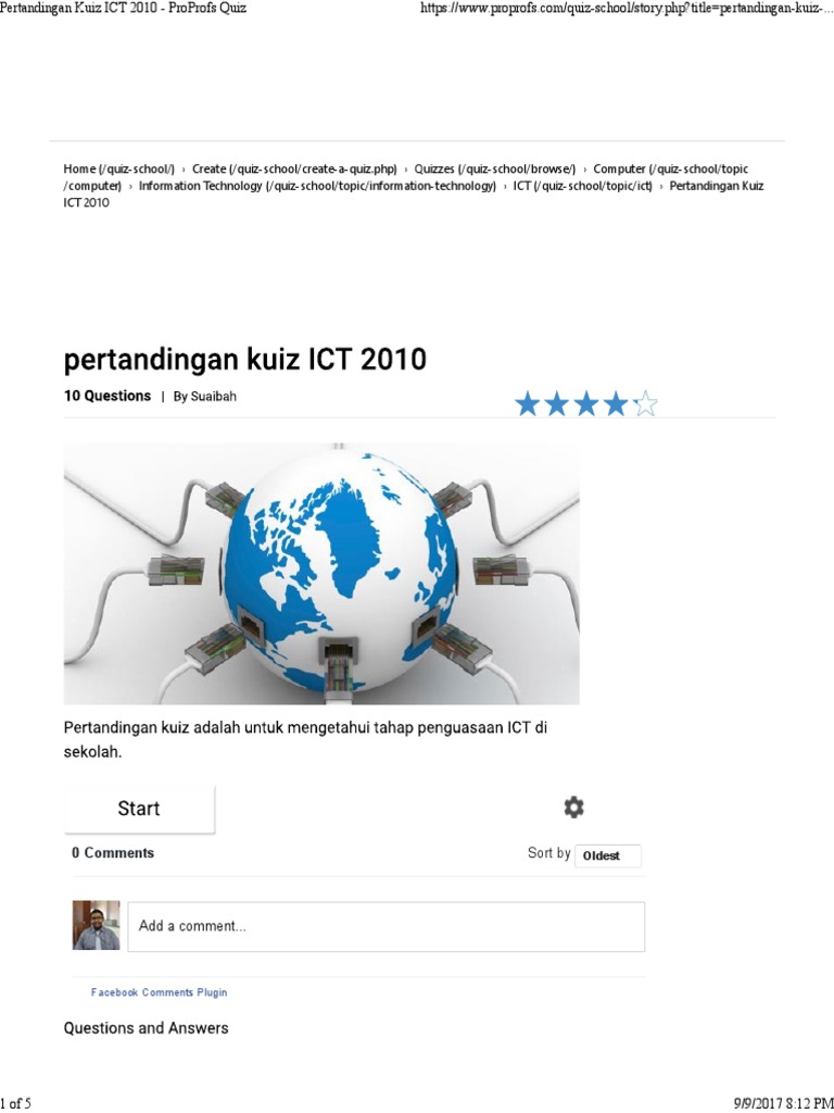 ICT Quiz Competition 2010 Overview | PDF