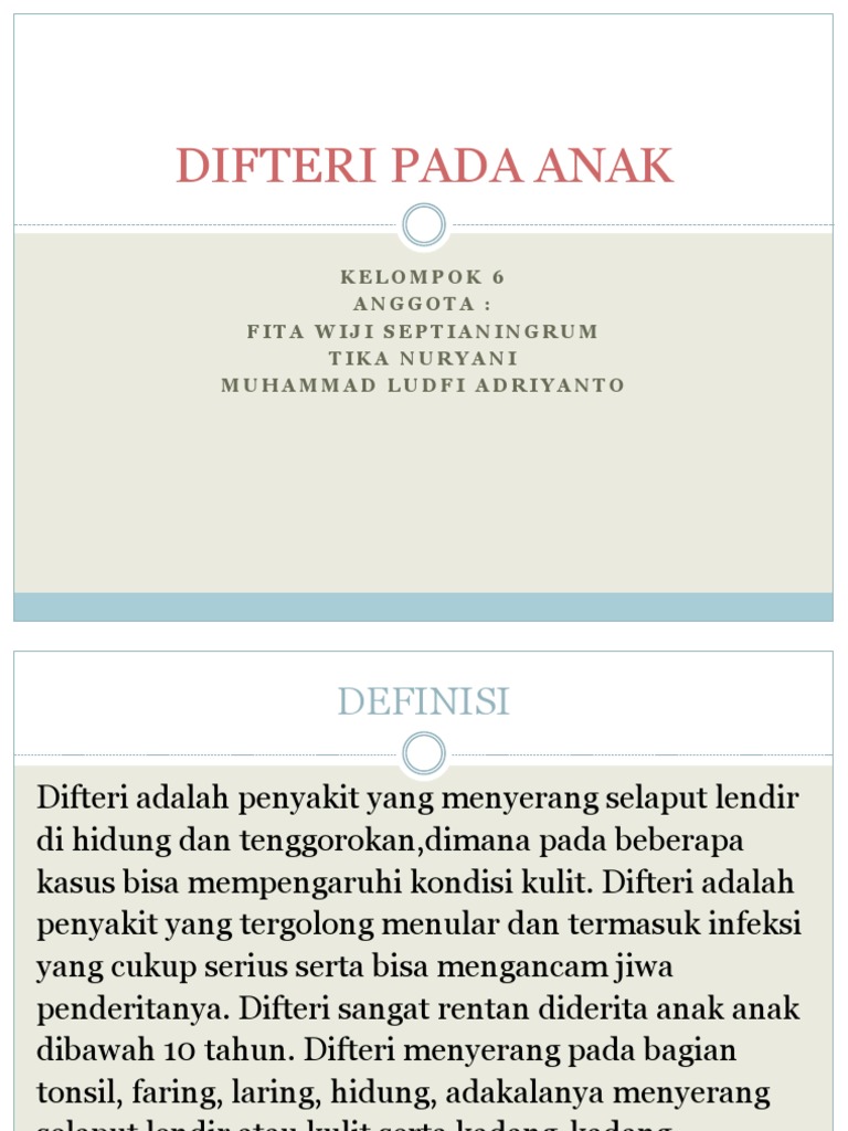 Difteri Pada Anak | PDF