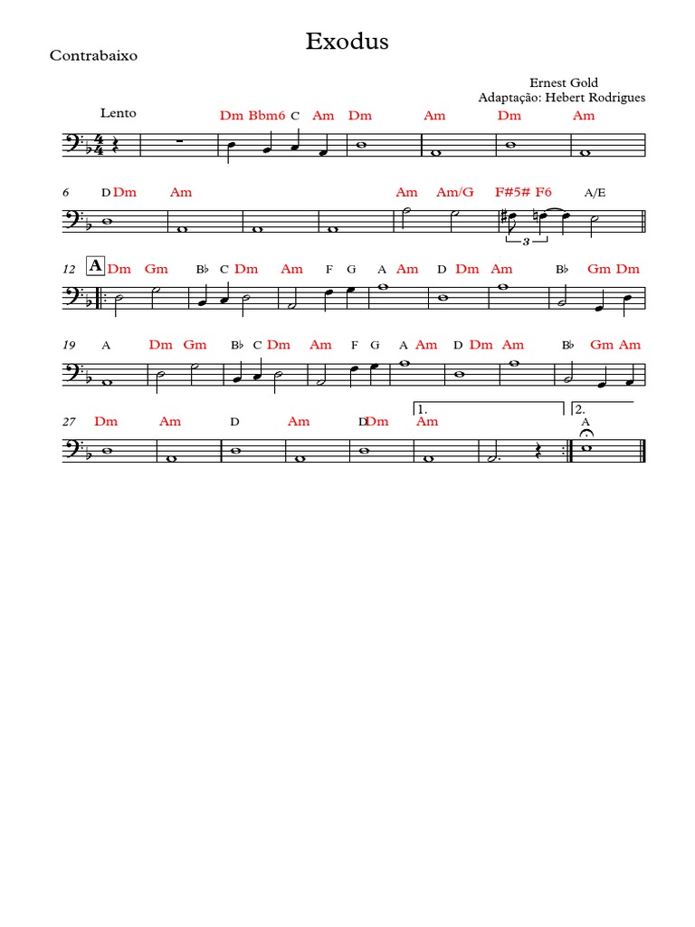 Exodus - Cifras | PDF