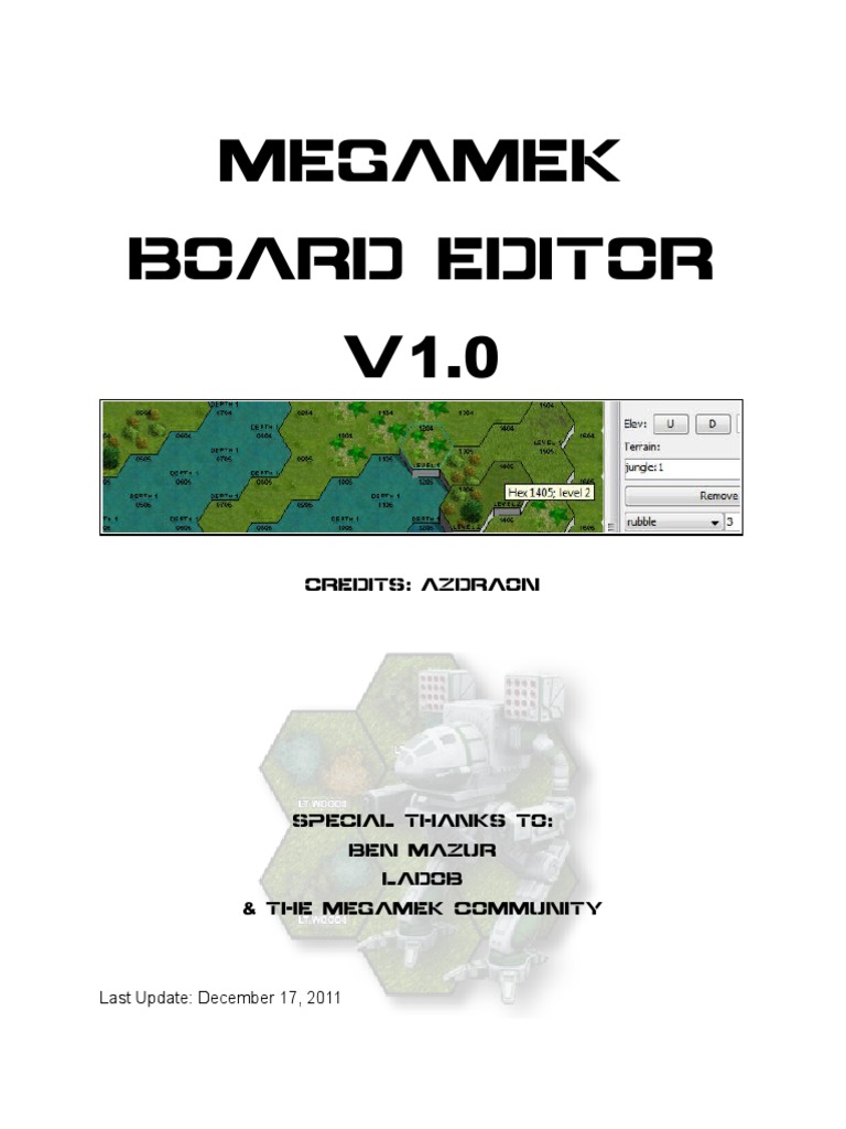 MegaMek Board Editor Tutorial v1 | PDF | Mountains | Map