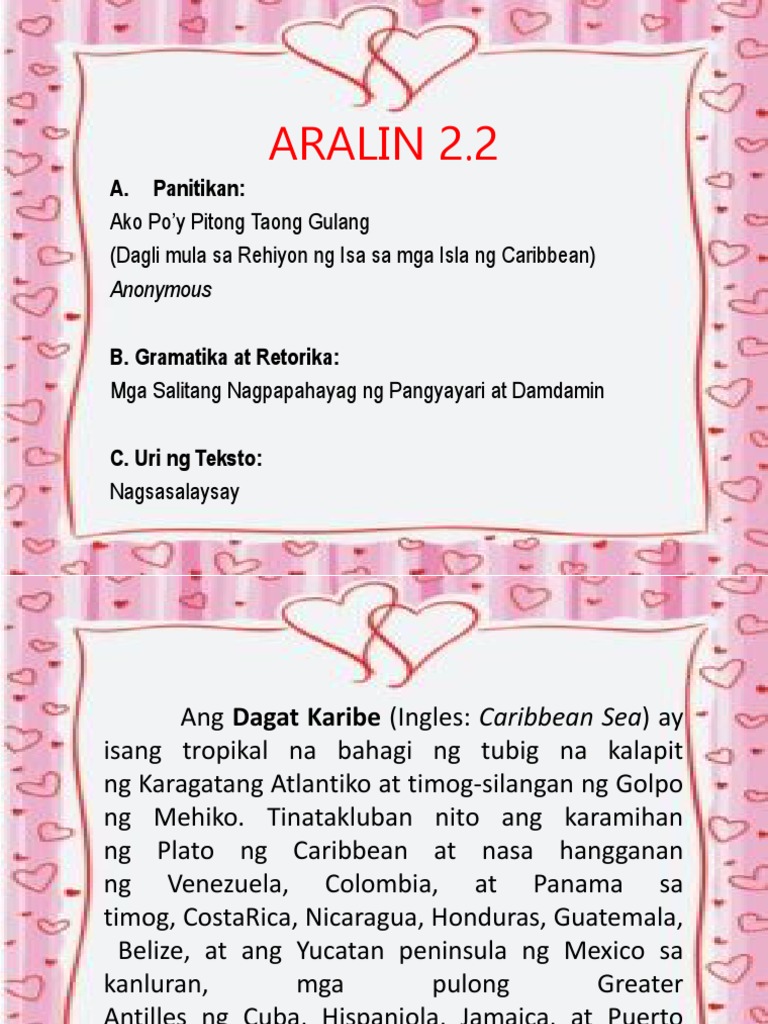 Aralin 2.2 | PDF