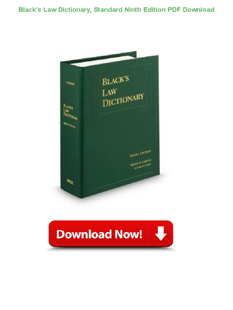 Black's Law Dictionary, Standard Ninth Edition PDF Download | PDF ...