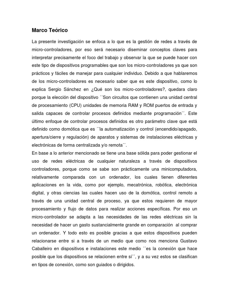 Marco Teórico | PDF | Arduino | Internet