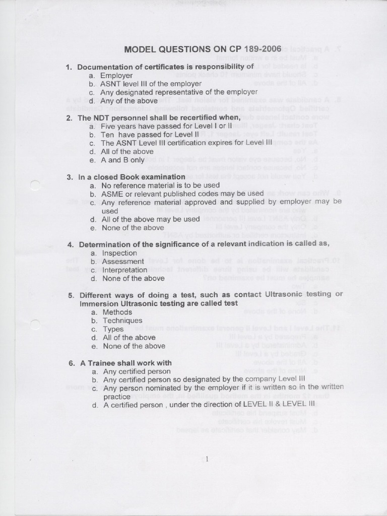 ANS CP-189-Questions PDF | PDF