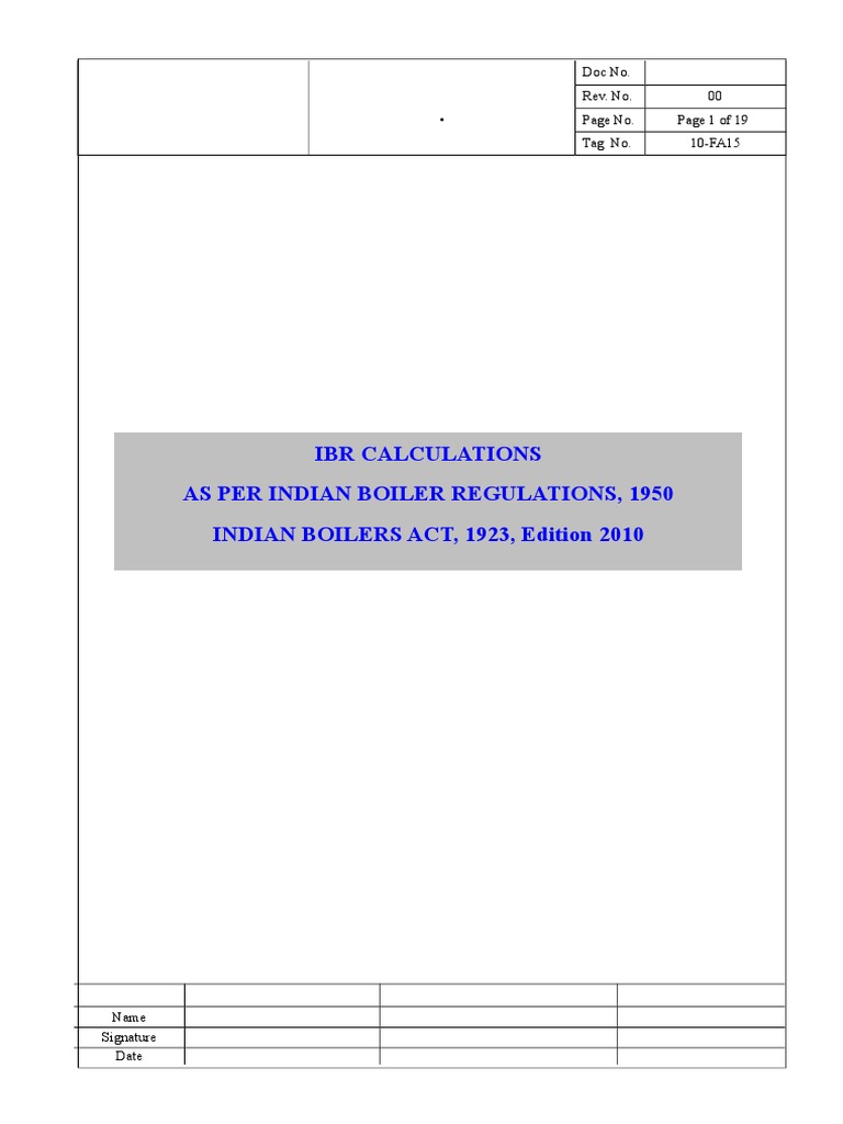 IBR Calculation | PDF | Strength Of Materials | Pipe (Fluid Conveyance)