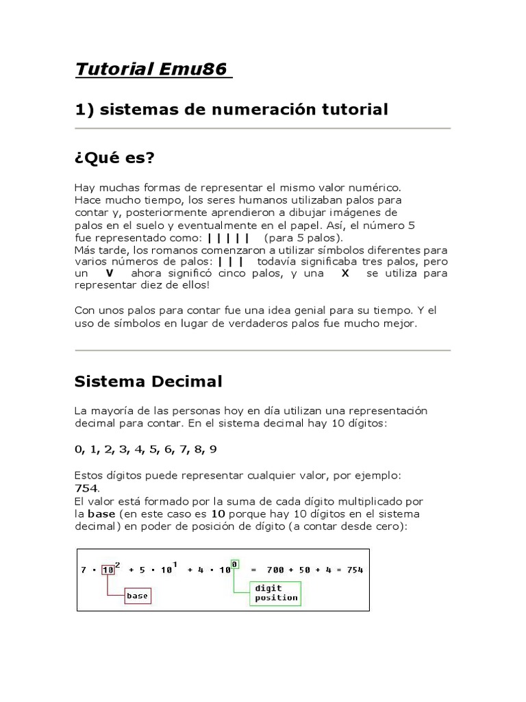 Tutorial Emu 8086 En Español Pdf Lenguaje Ensamblador Poco