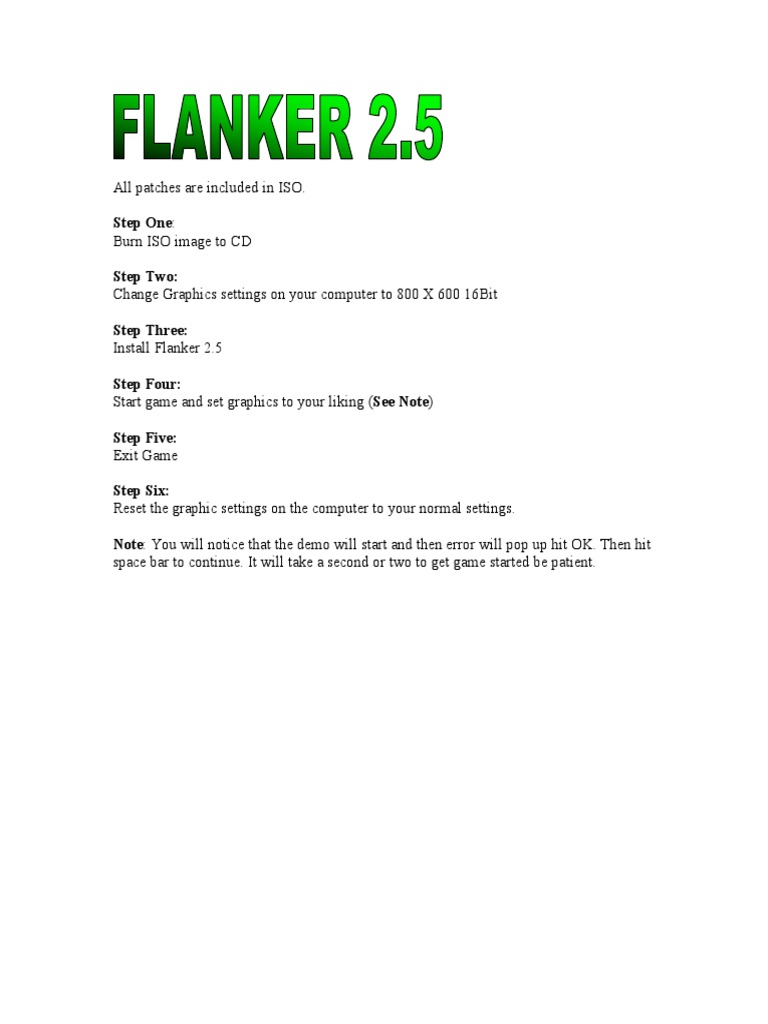Flanker 2.5 Guide | PDF