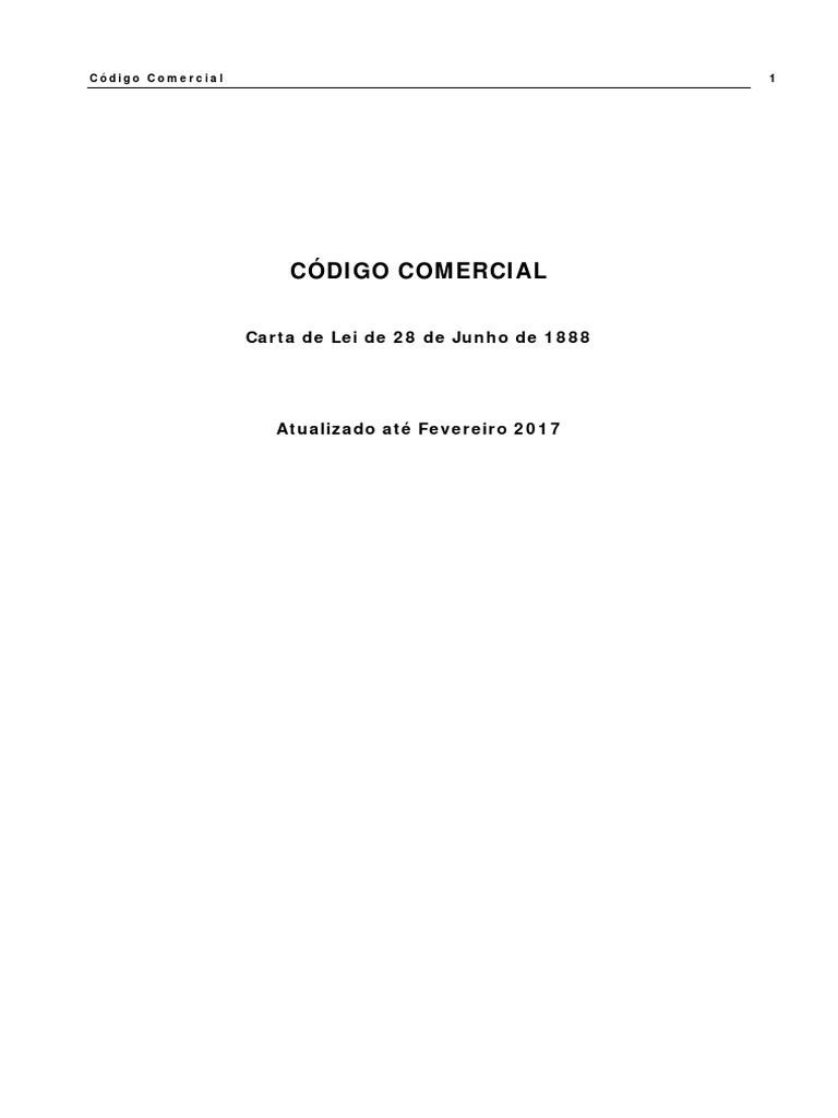 Código Comercial Português Actualizado | PDF | Casamento | Portugal
