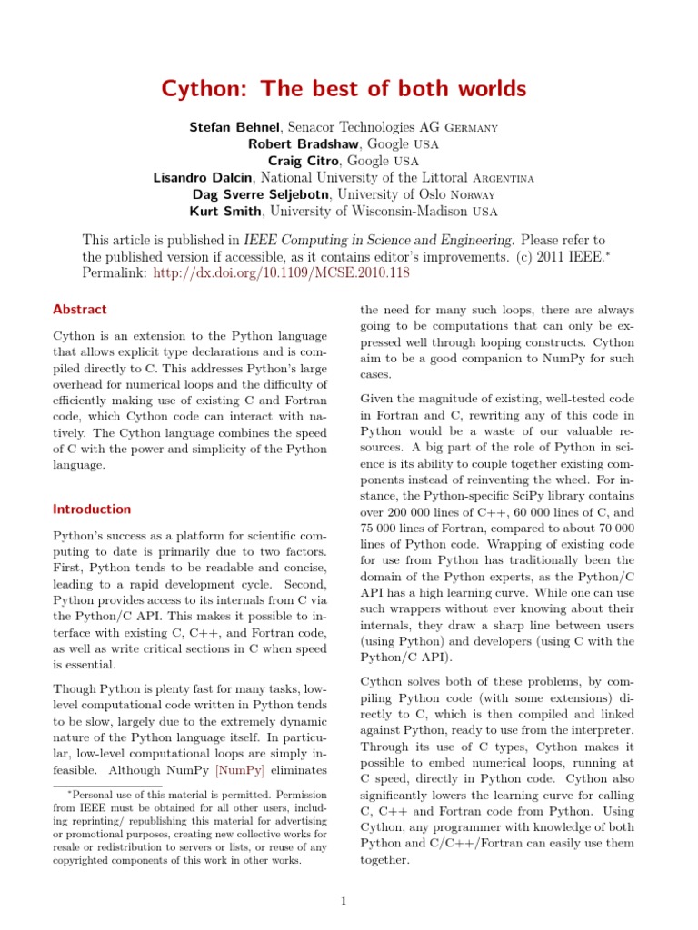 Cython Cise Pdf Pdf C Programming Language Parameter Computer Programming 0092