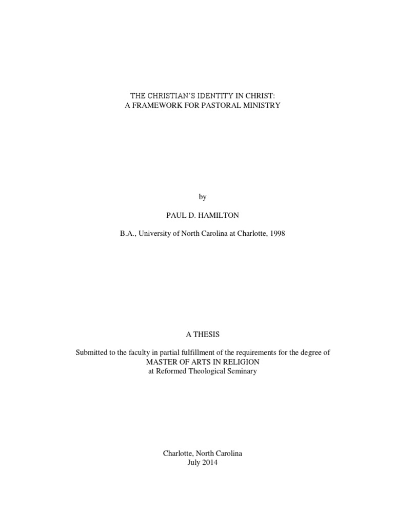 The Christian's Identity in Christ | PDF | Covenant Theology | Epistle ...