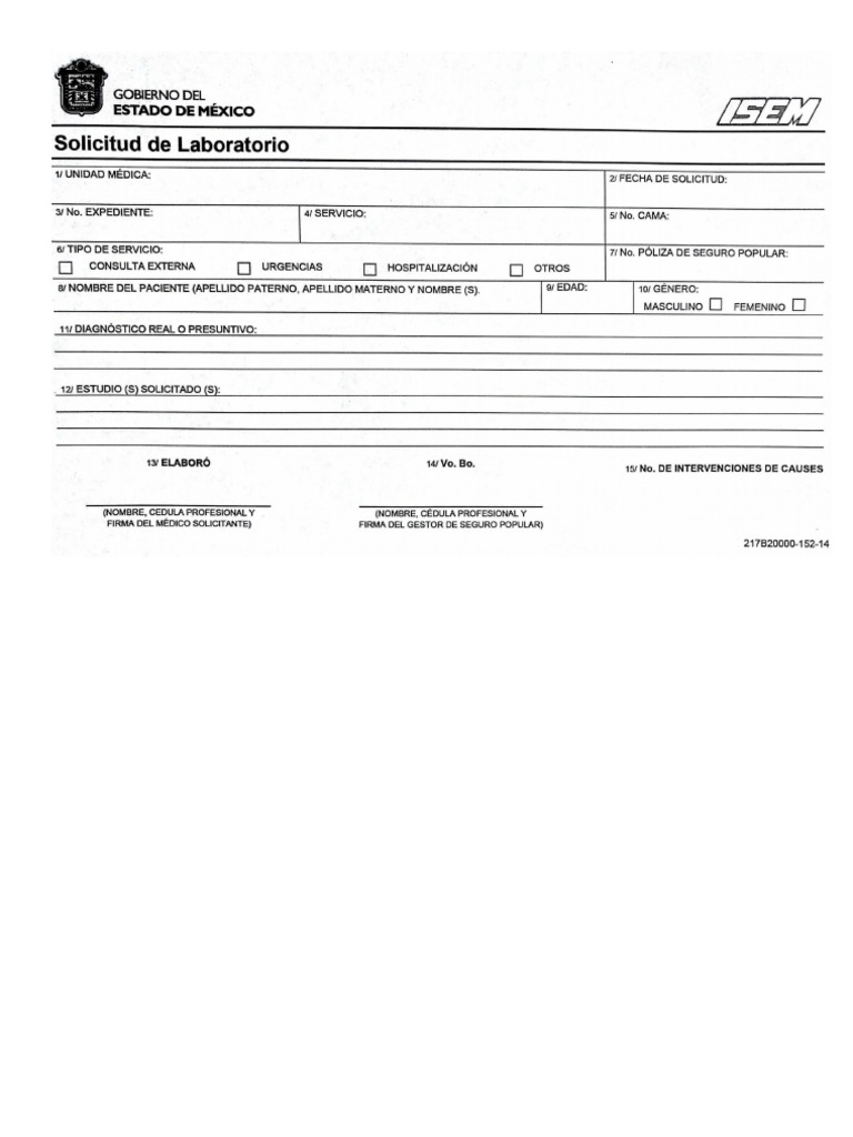 Solicitud de Laboratorio | PDF