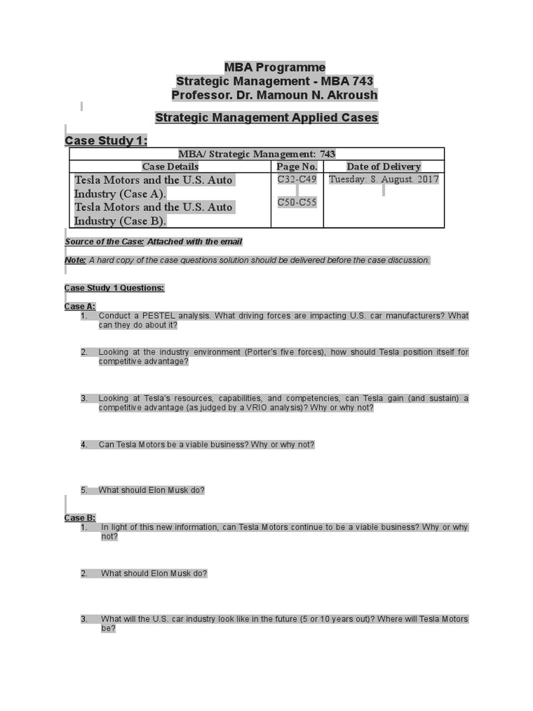 Case Studies - Strategic Management | PDF | Strategic Management | Competitive Advantage