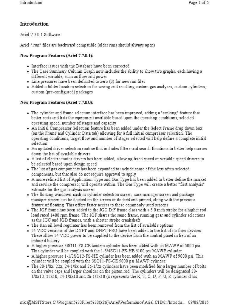 Ariel 7.7 Software Introduction | PDF | Cylinder (Engine) | Gas Compressor