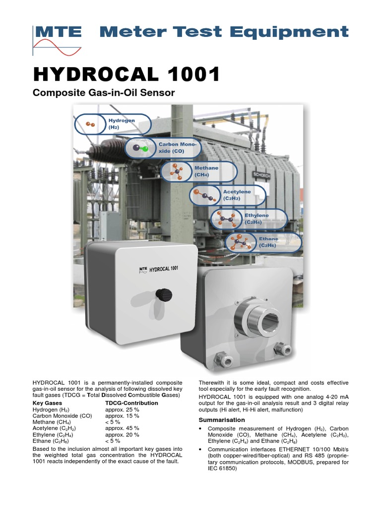 EN - Hydrocal 1001 Dados Técnicos | PDF | Methane | Carbon Monoxide