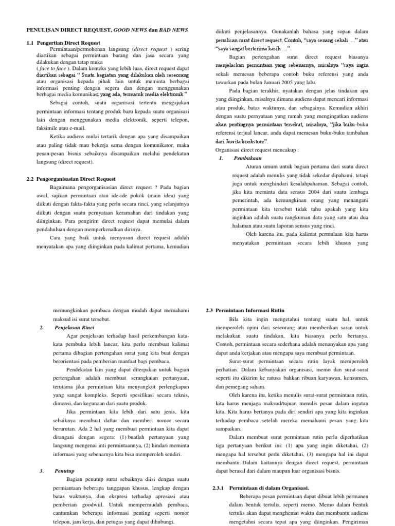 Penulisan Direct Request | PDF | Hukum | Komputer