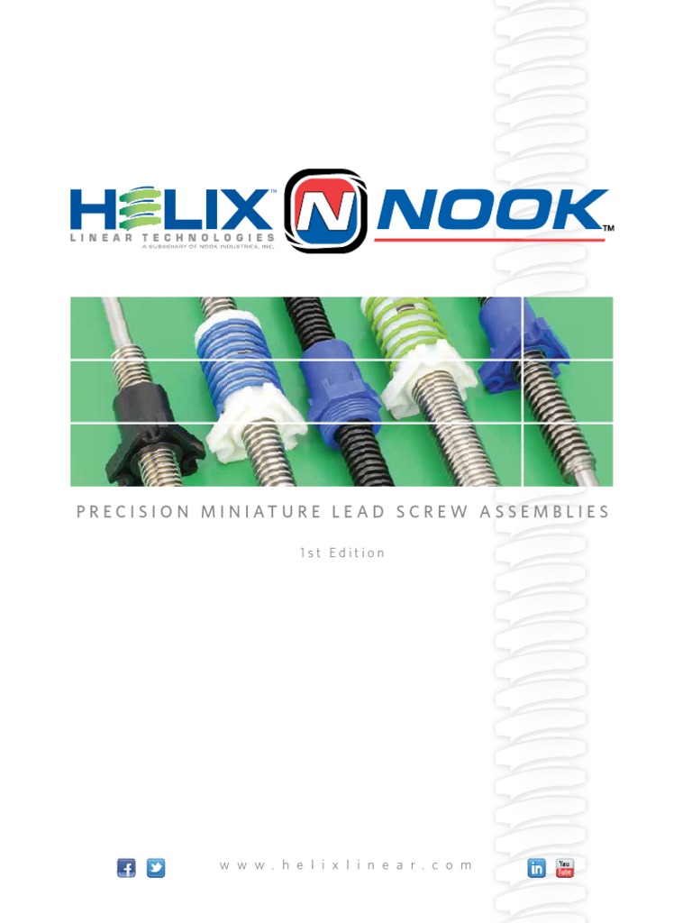 HELIX Precision Miniature Lead Screw Assemblies Catalog PDF | PDF ...