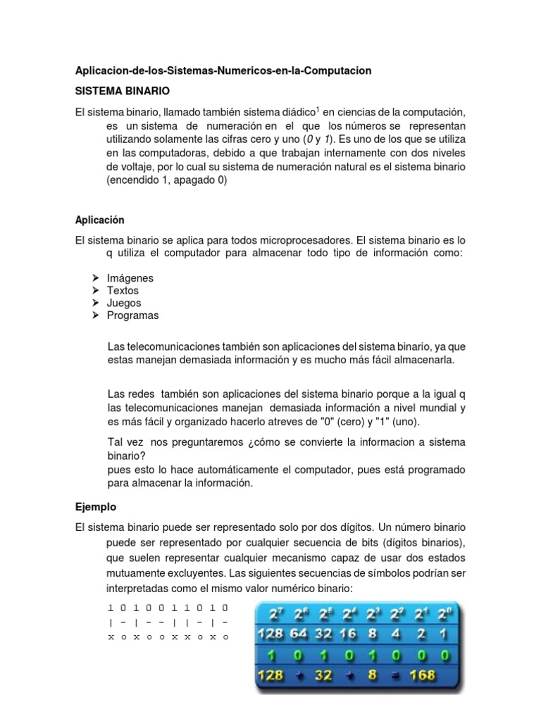 Aplicaciones de Los Sistemas de Numeraci | PDF | Decimal | Convenciones ...