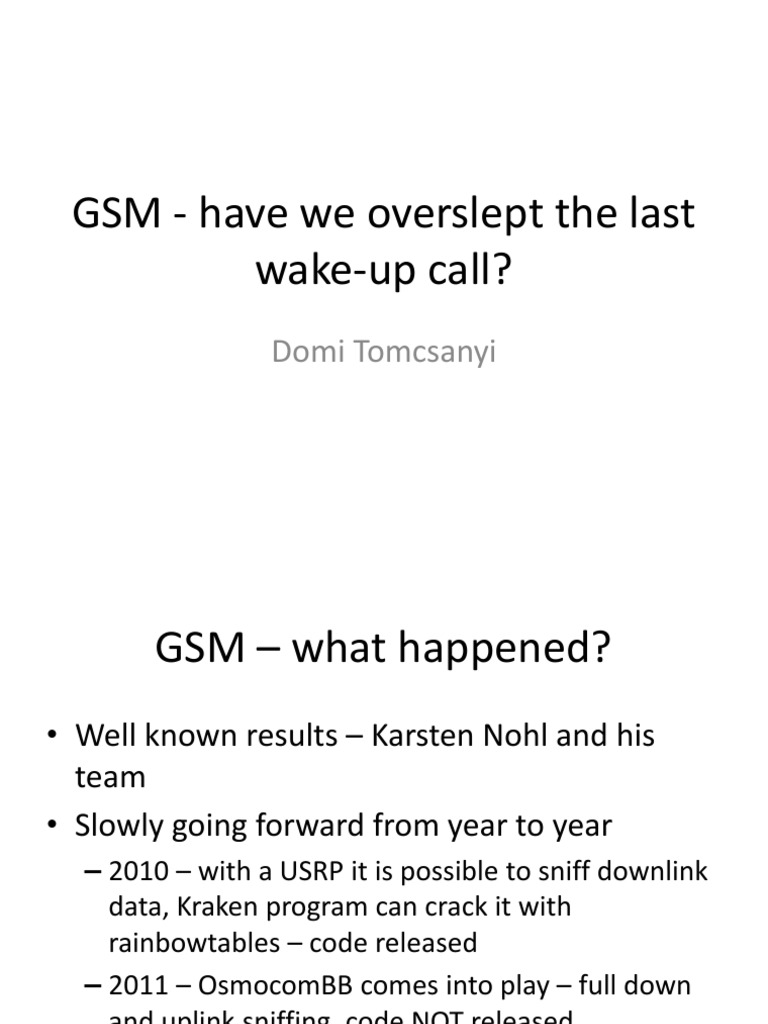 GSM Hack | PDF | Gsm | Telecommunications