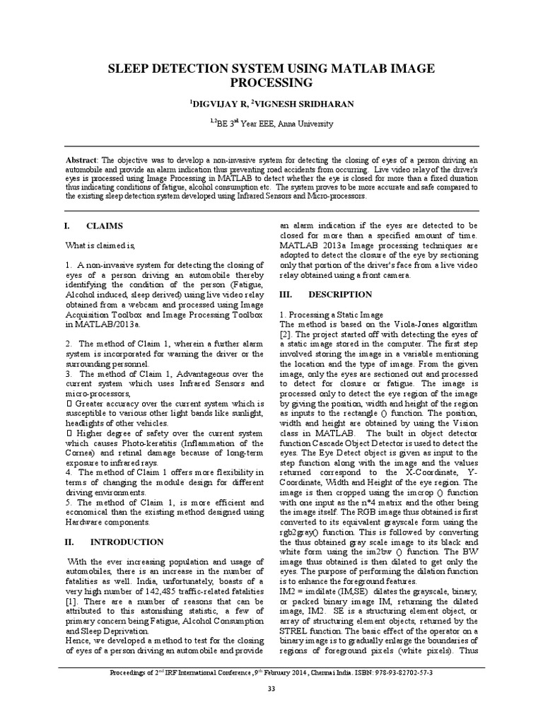 Eye Detect Matlab Code | PDF | Video | Eye