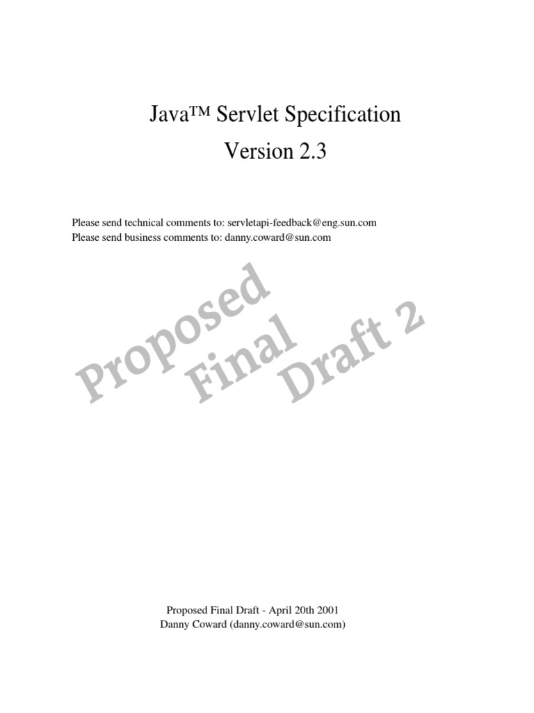 Servlet 2 - 3 pfd2 Spec | Download Free PDF | Java Servlet | Hypertext Transfer Protocol