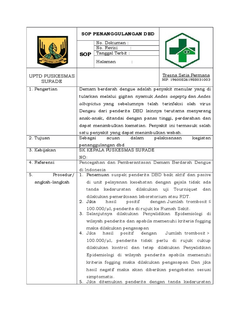 Sop DBD Fiks | PDF