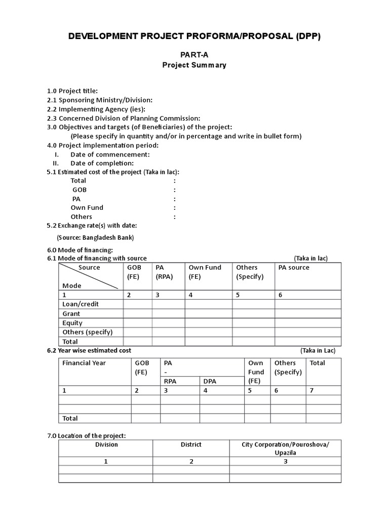 GOB DPP Format | PDF | Internal Rate Of Return | Net Present Value