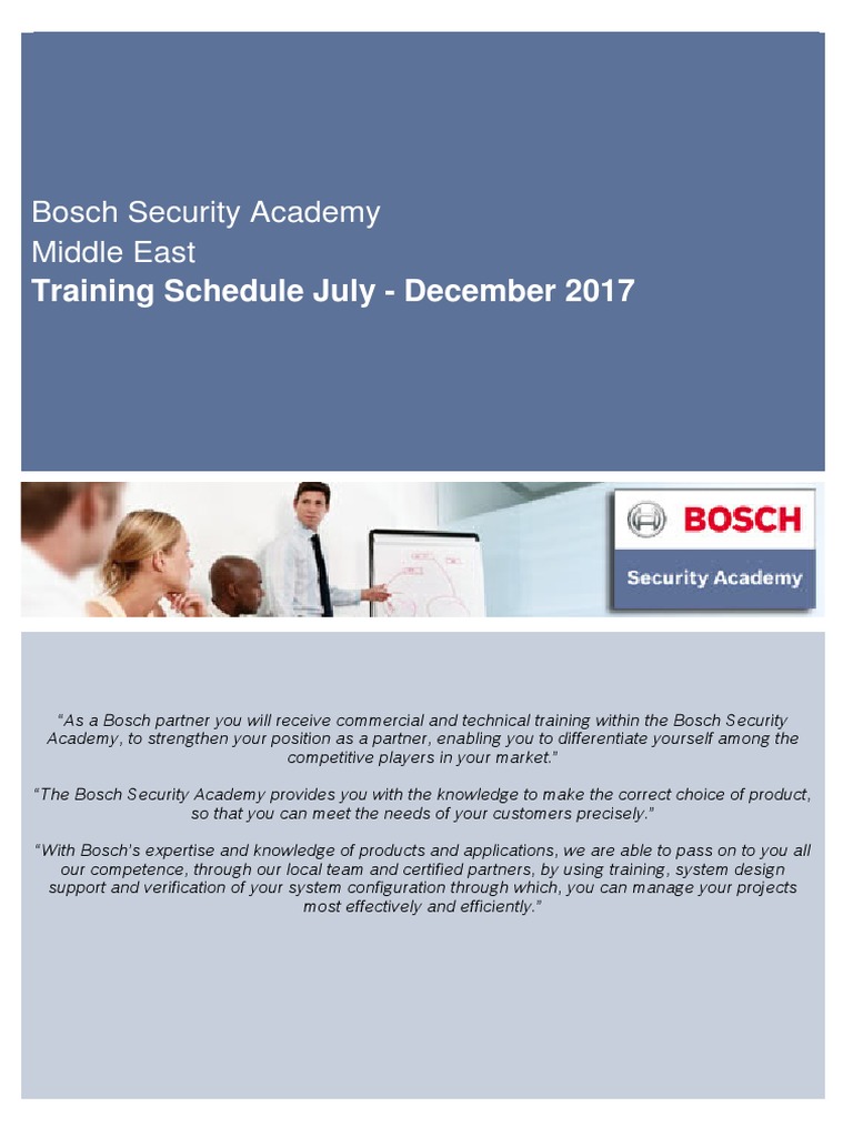 Bosch Training | PDF | Closed Circuit Television | Educational Technology