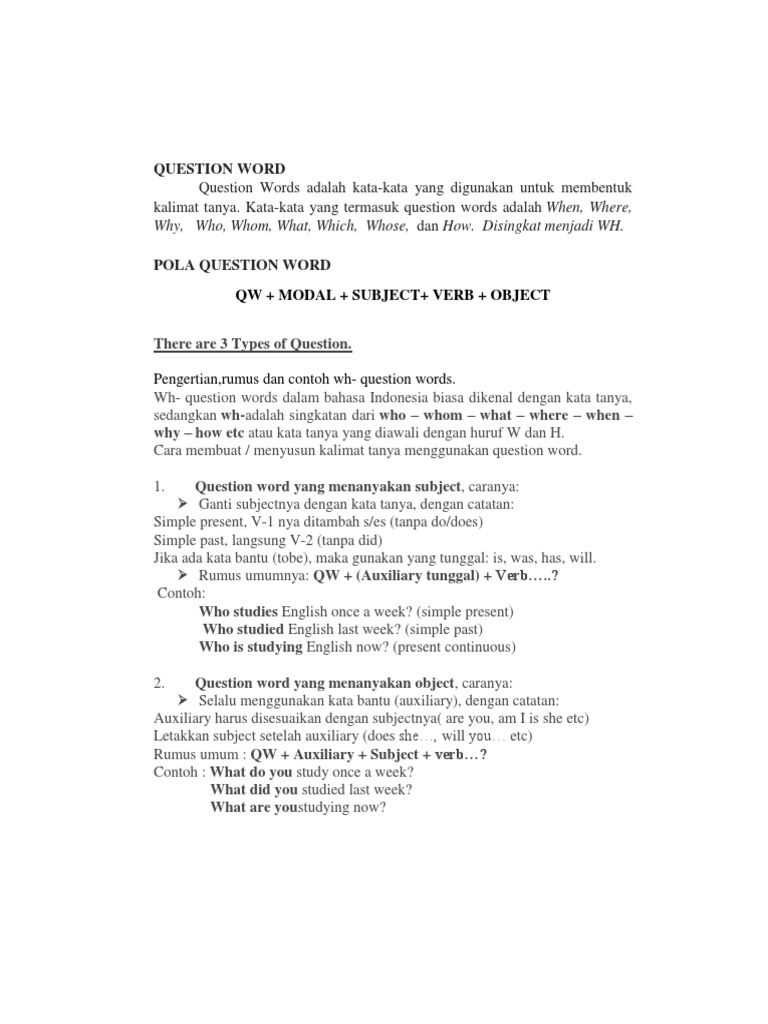 Question Word | PDF