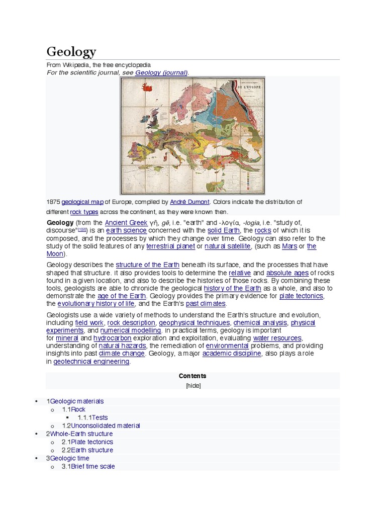 Geology: For The Scientific Journal, See | PDF | Geology | Plate Tectonics