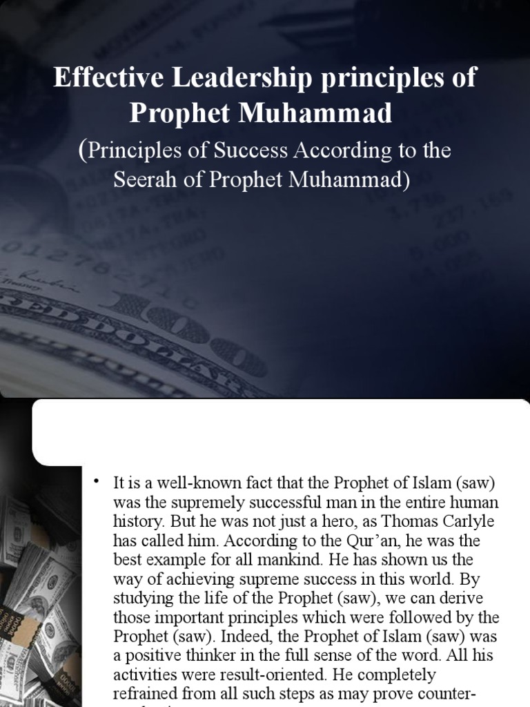 4 Effective Leadership principles of Prophet Muhammad (1).ppt ...