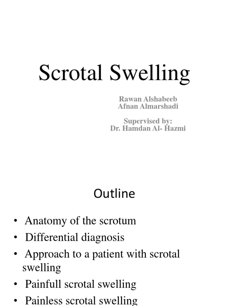 Scrotal Swelling Causes and Treatments | PDF | Medical Specialties ...