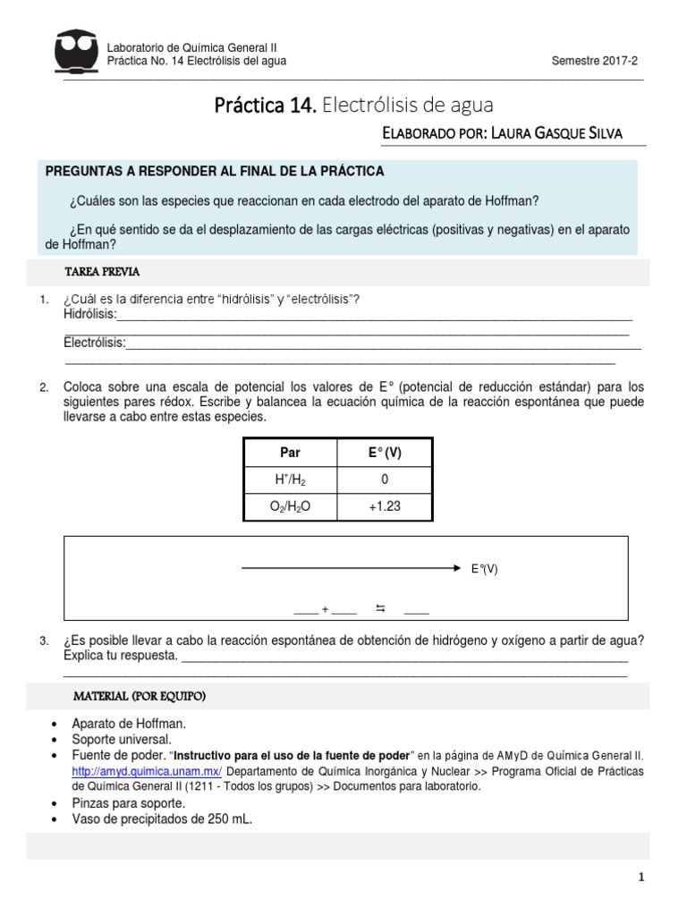 Electrólisis de Agua | Descargar gratis PDF | Redox | Electrodo