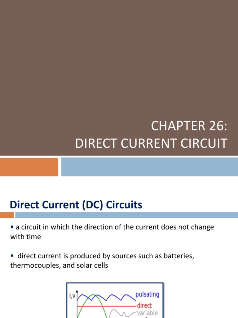 Chapter 26 Direct Current Circuits | PDF | Series And Parallel Circuits ...