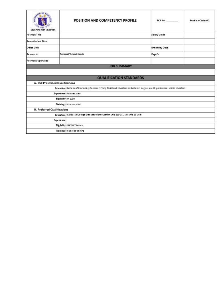 2016 Ipcrf Template For Elementary Teachers I III Edited | PDF | Cognition | Further Education