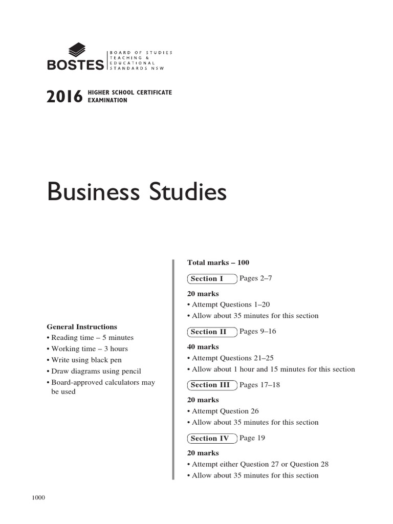 2016 HSC Business Studies | Download Free PDF | Strategic Management ...
