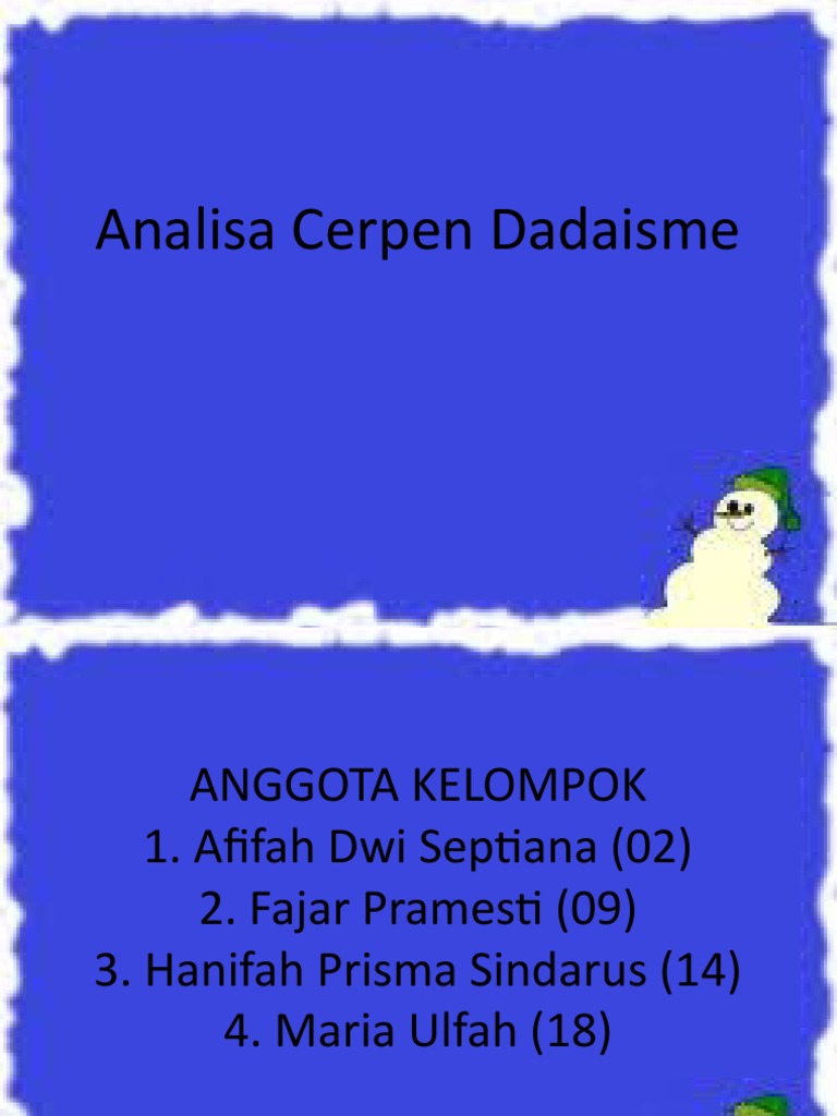 Analisa Cerpen Dadaisme | PDF | Seni | Agama & Spiritualitas