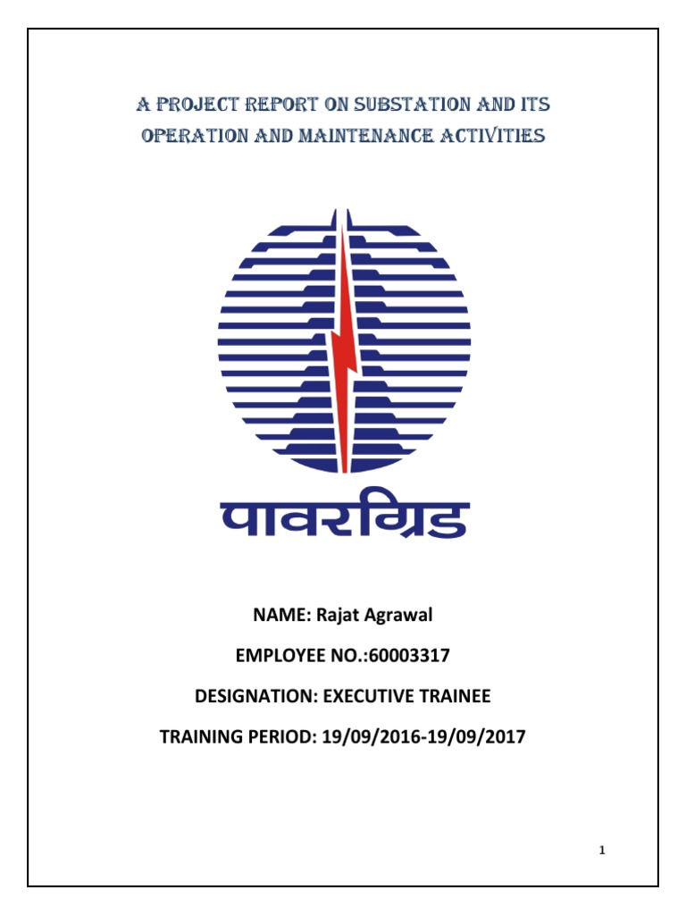 Project Report | PDF | Electrical Substation | Electric Power Distribution