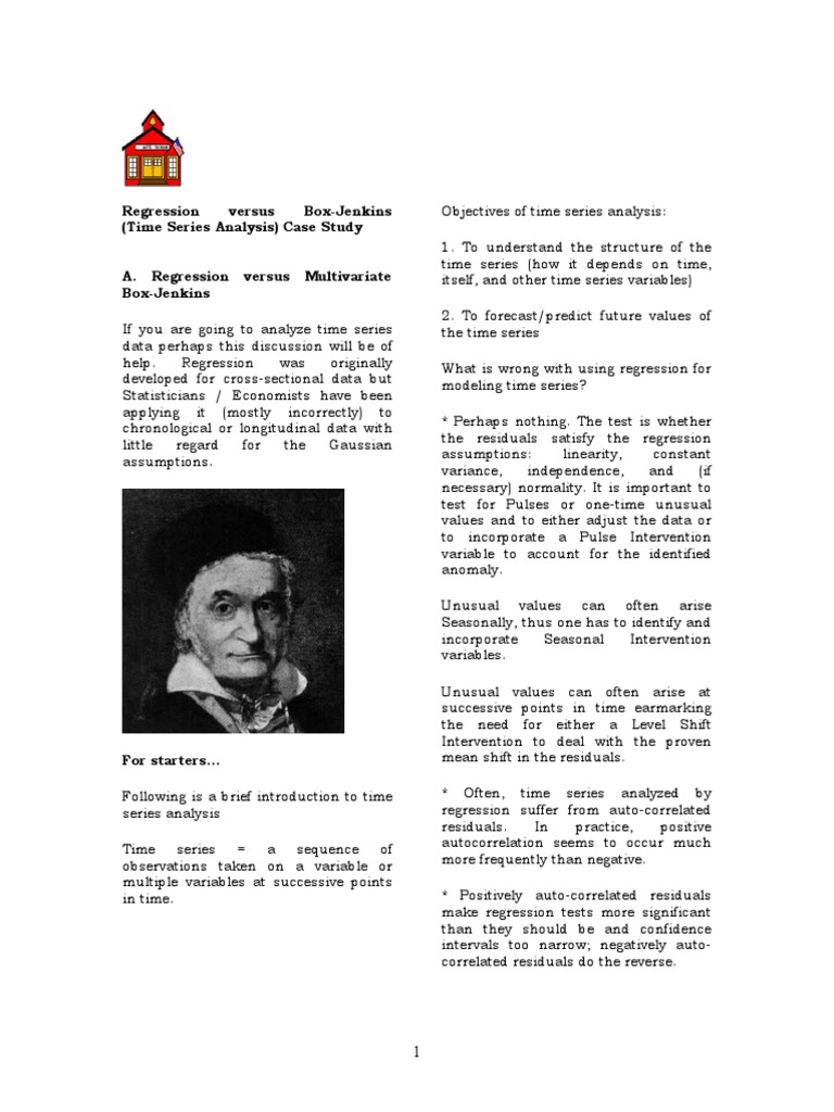 Regression vs. Box-Jenkins Analysis | PDF | Multicollinearity ...