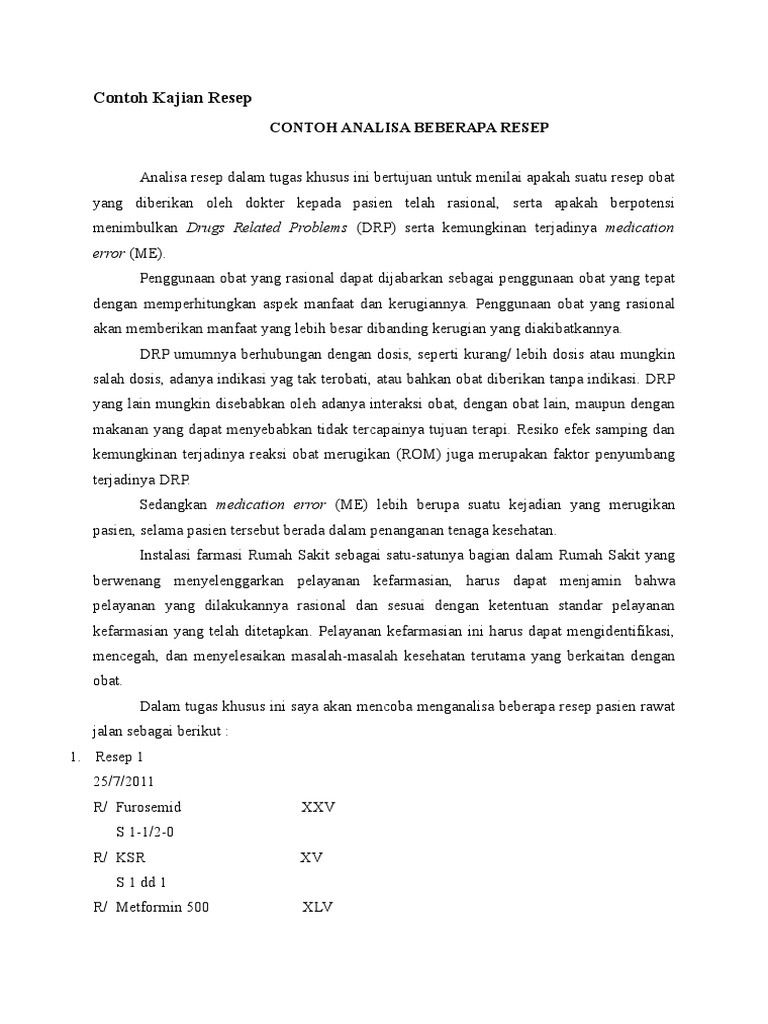 Contoh Kajian Resep | PDF