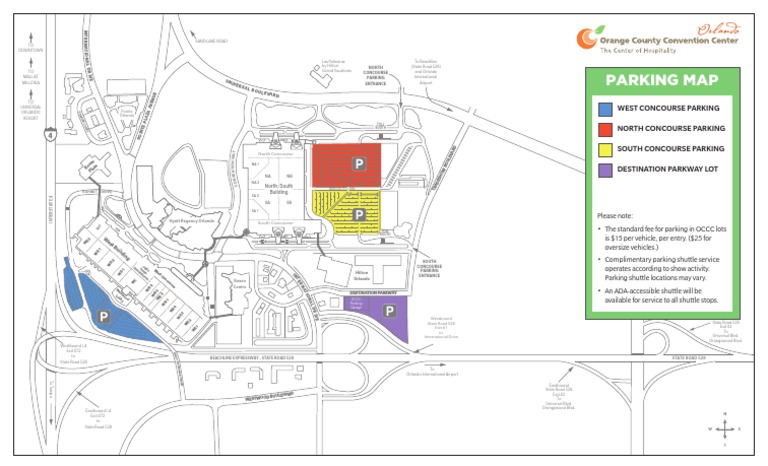 Orange County Convention Center Parking Map | PDF | Hotel And ...