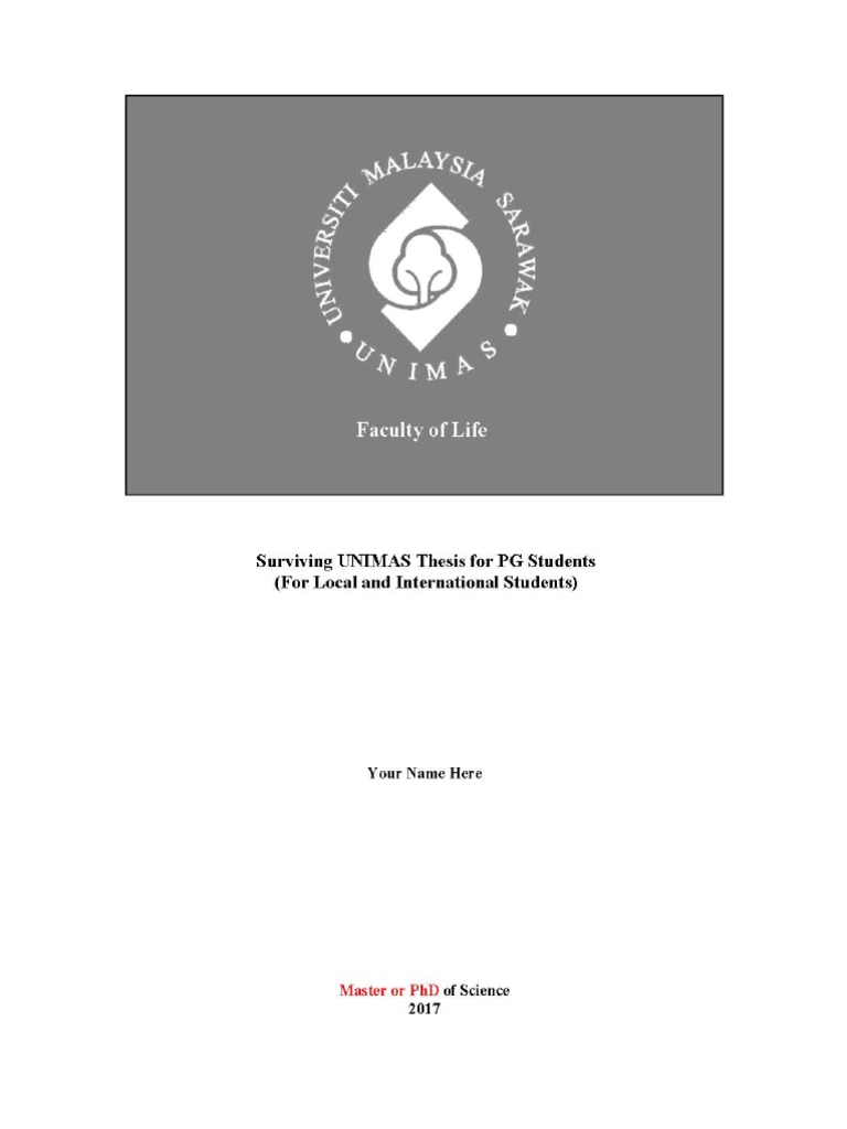 UNIMAS Thesis Format For Postgrad Students | PDF