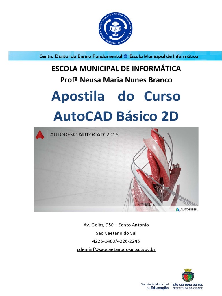 Apostila de Autocad Basico2d - 2016 | PDF | Elipse | Auto Cad