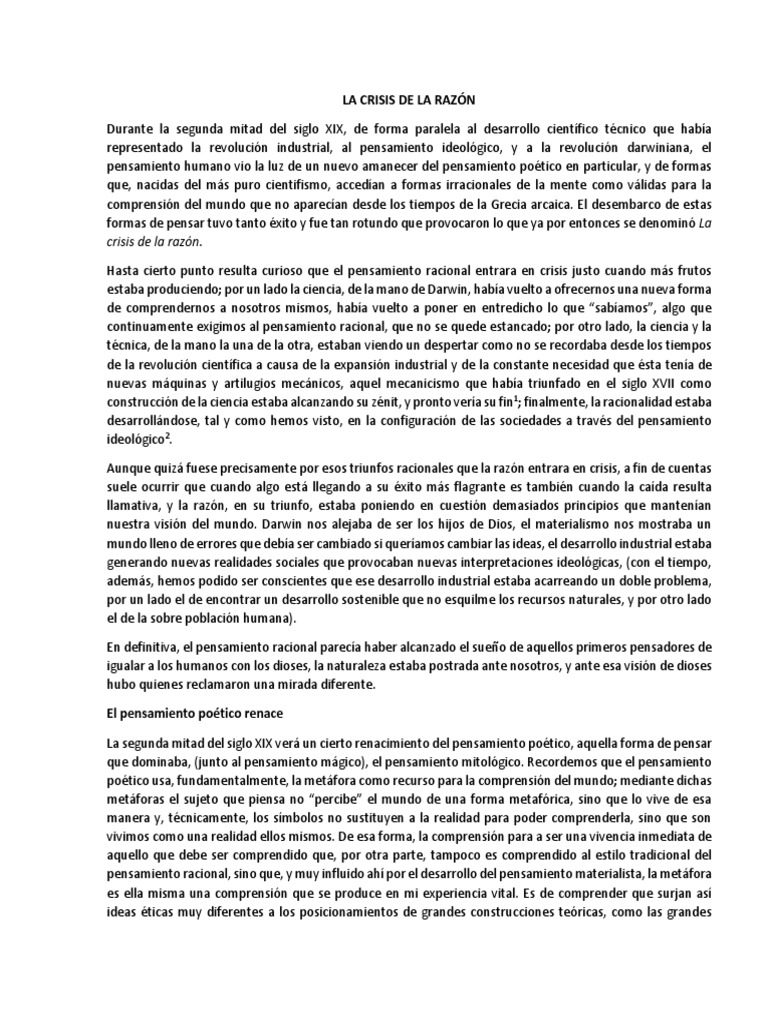 La Crisis de La Razón | PDF | Psicoanálisis | Sigmund Freud